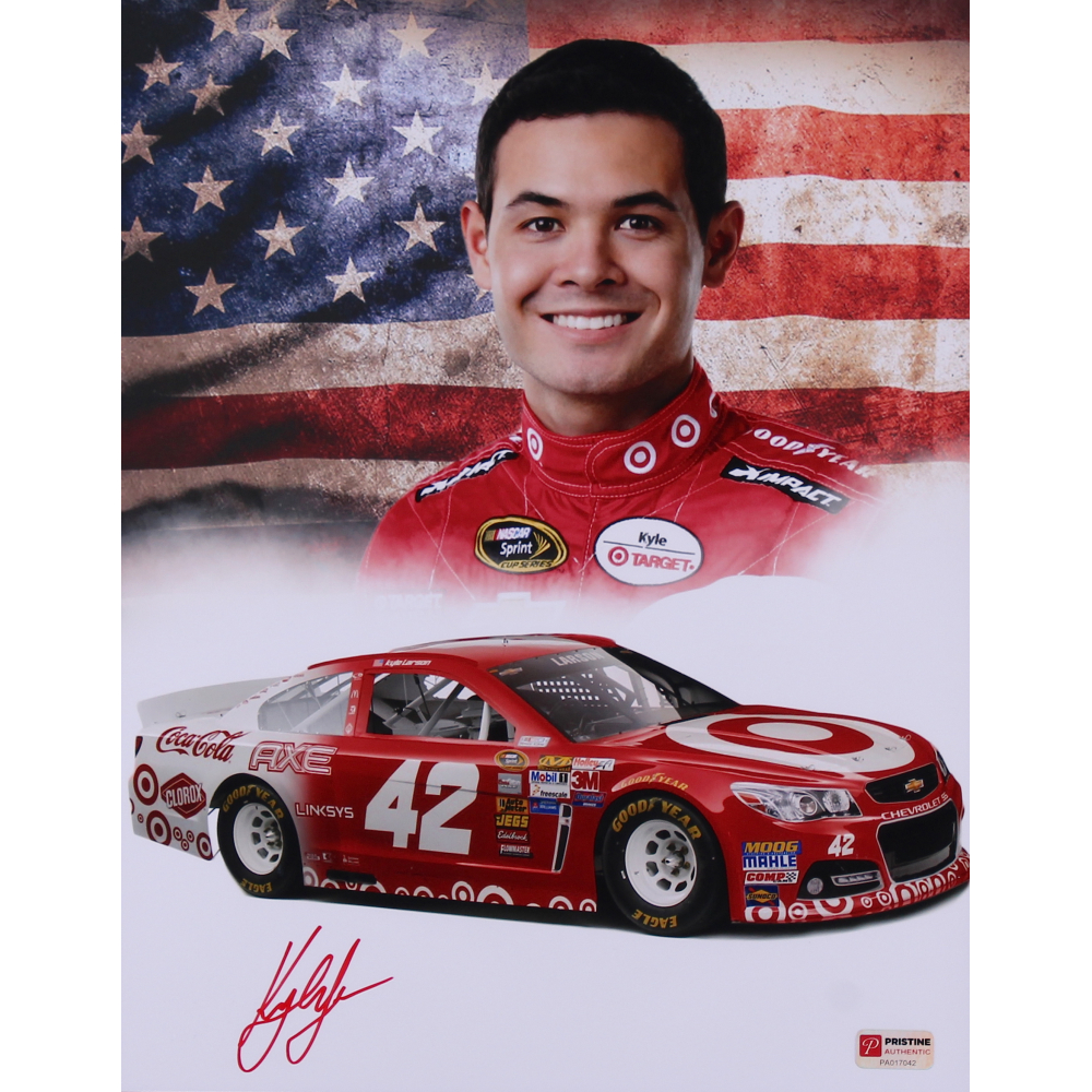 Kyle Larson Signed NASCAR 11x14 Photo (PA COA) | Pristine Auction