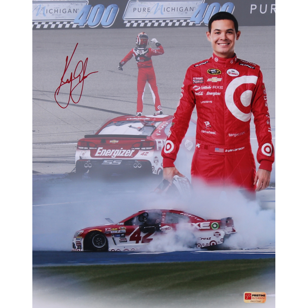 Kyle Larson Signed NASCAR "Michigan Win" 11x14 Photo (PA COA ...