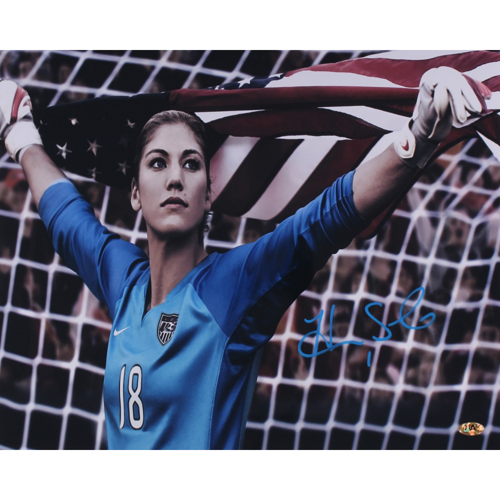 Hope Solo Signed Team USA 16x20 Photo (MAB Hologram) | Pristine Auction