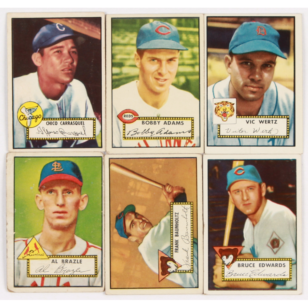Lot of (6) 1952 Topps Baseball Cards with #251 Chico Carrasquel, #249 ...