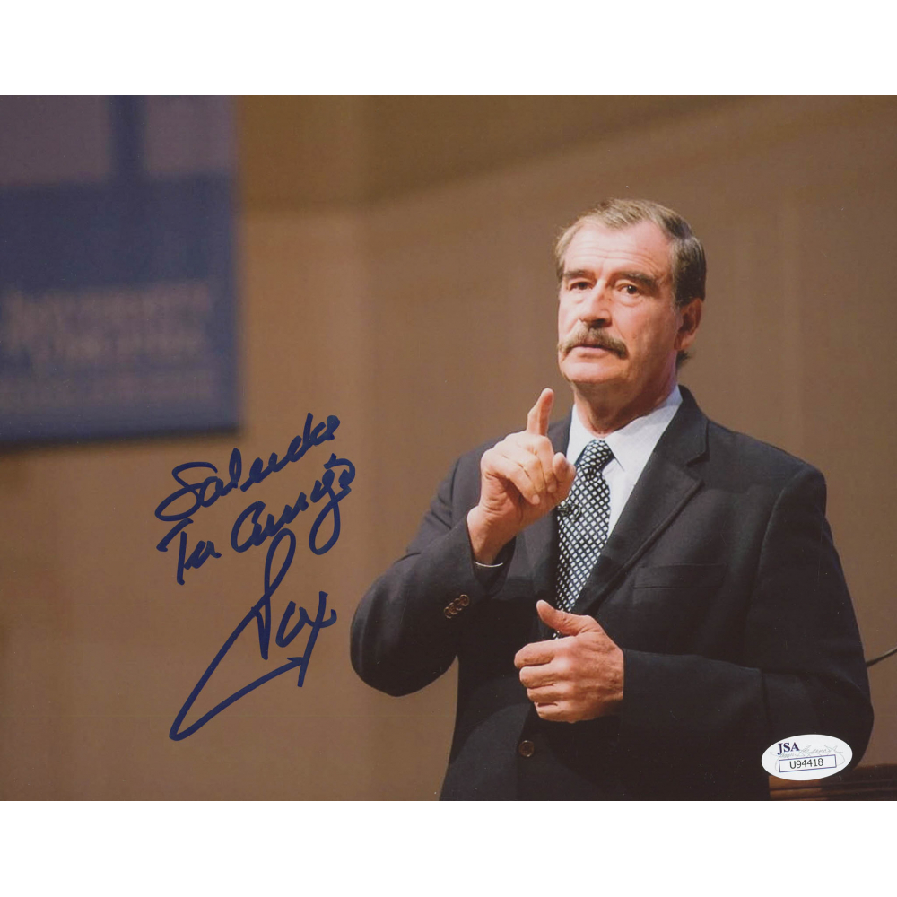 Vicente Fox Signed 8x10 Photo With Inscription (JSA COA) | Pristine Auction