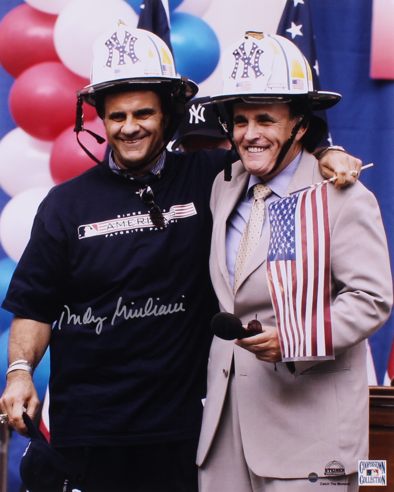 Rudy Giuliani Signed Ground Zero 16x20 Photo with Joe Torre (Steiner ...