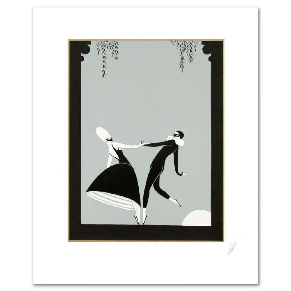Erte Signed "Pas de Deux" Limited Edition 22x27 Serigraph | Pristine ...