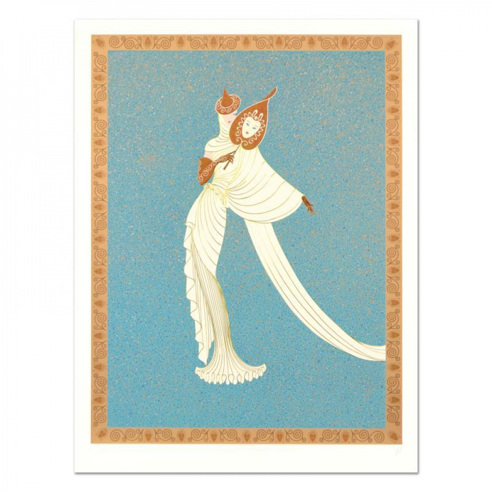 Erte Signed "Tanagra Turquoise" Limited Edition 30x41 Serigraph ...