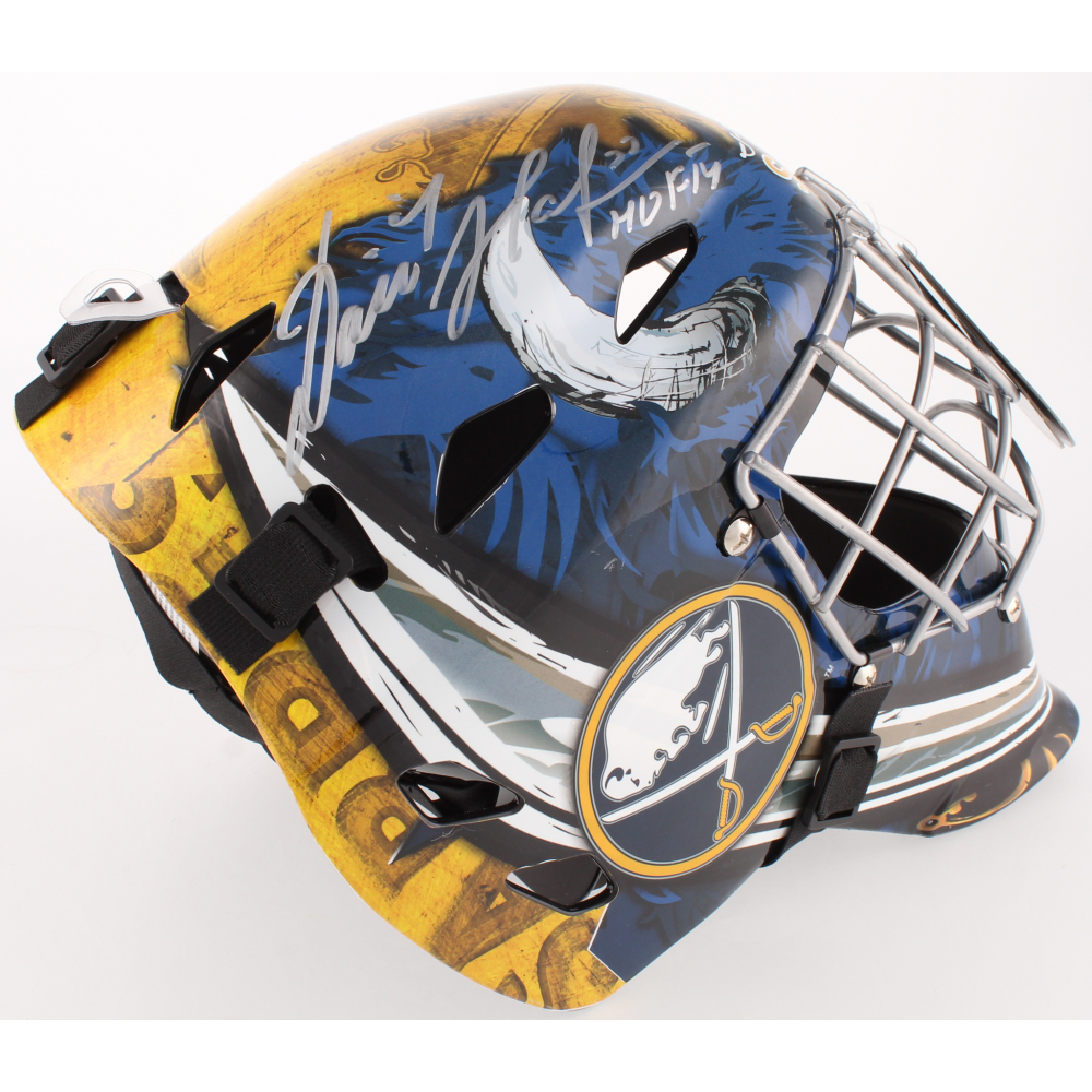 Dominik Hasek Signed Sabres Full-Size Goalie Mask Inscribed "HOF 14 ...