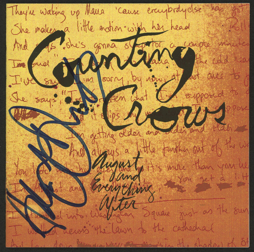 Adam Duritz Signed "Counting Crows" CD Cover Insert (JSA COA ...