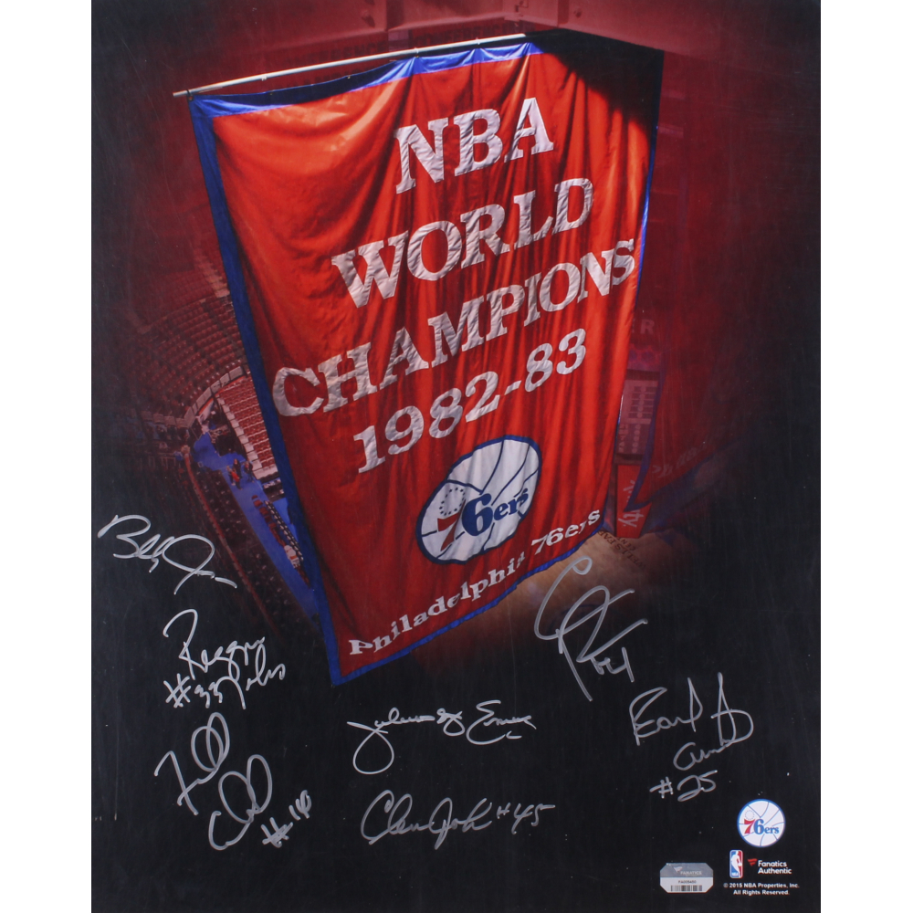 1982-83 76ers NBA World Champions 16x20 Photo Team-Signed by (7) with ...
