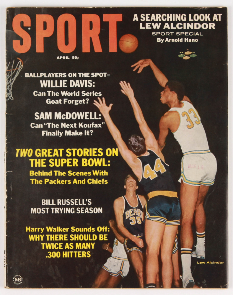 Vintage 1967 Sport Magazine with Lewis Alcindor Cover (Kareem Abdul ...