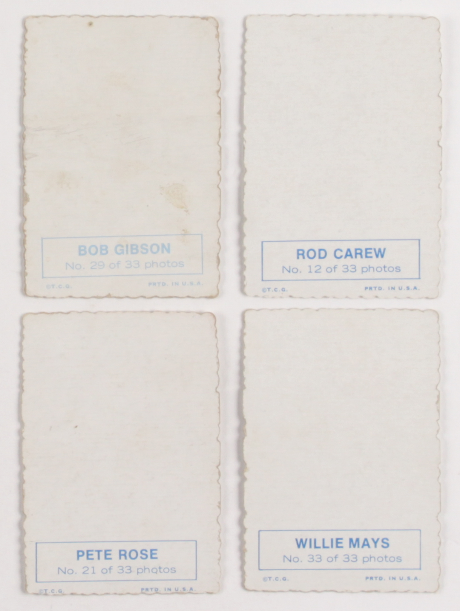 1969 Topps Deckle Edge Complete Set of (33) Vintage Baseball Photo ...