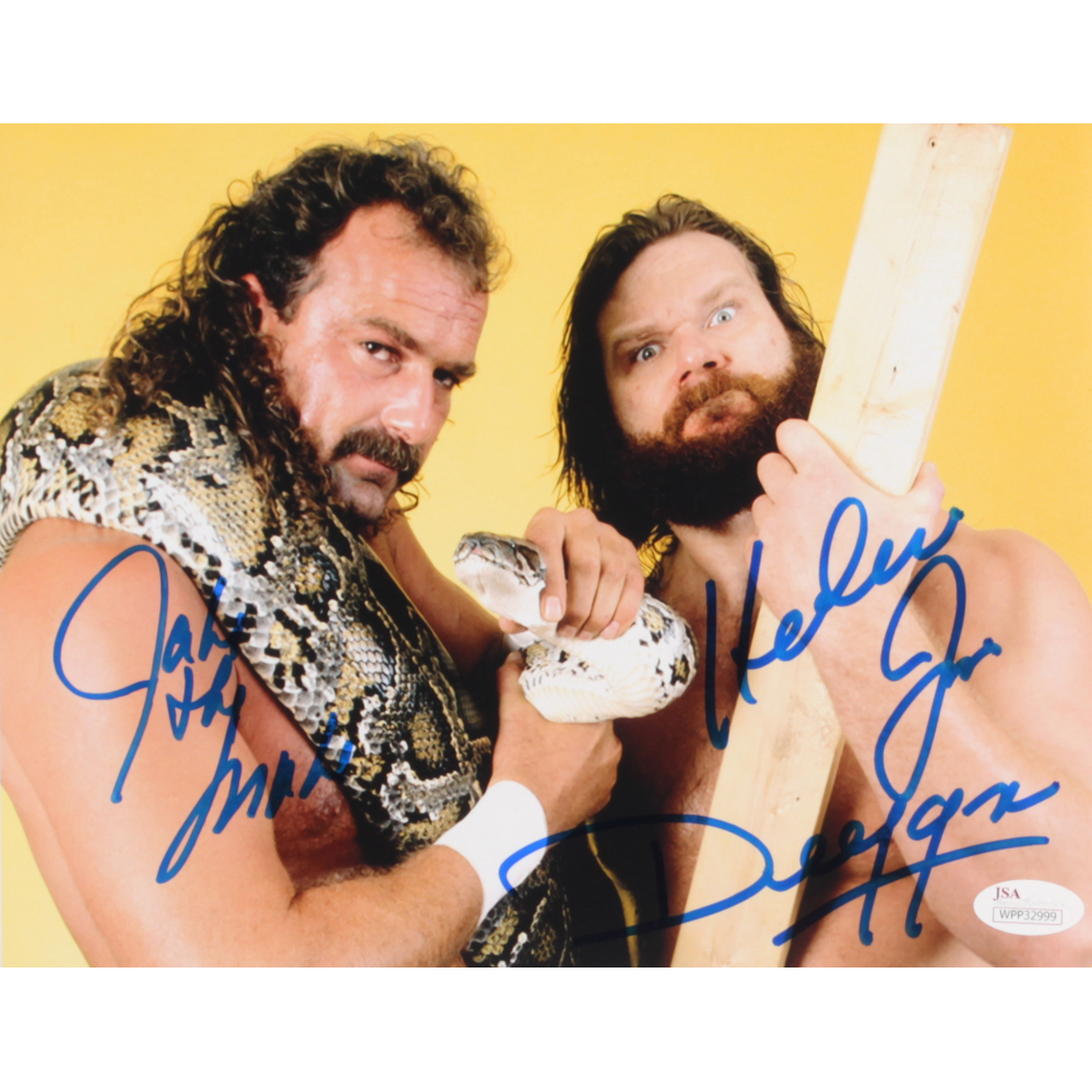 Jake "The Snake" Roberts & "Hacksaw" Jim Duggan Signed 8x10 Photo (JSA ...