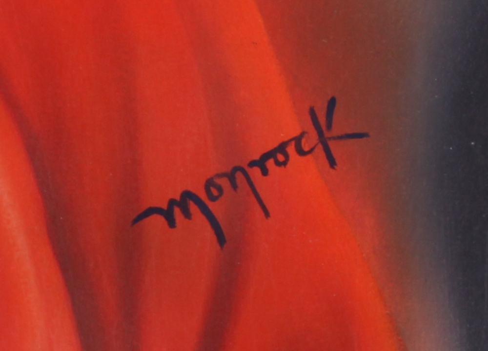 Hector Monroy Signed "John Elway" 26x34 Original Oil Painting on Canvas ...