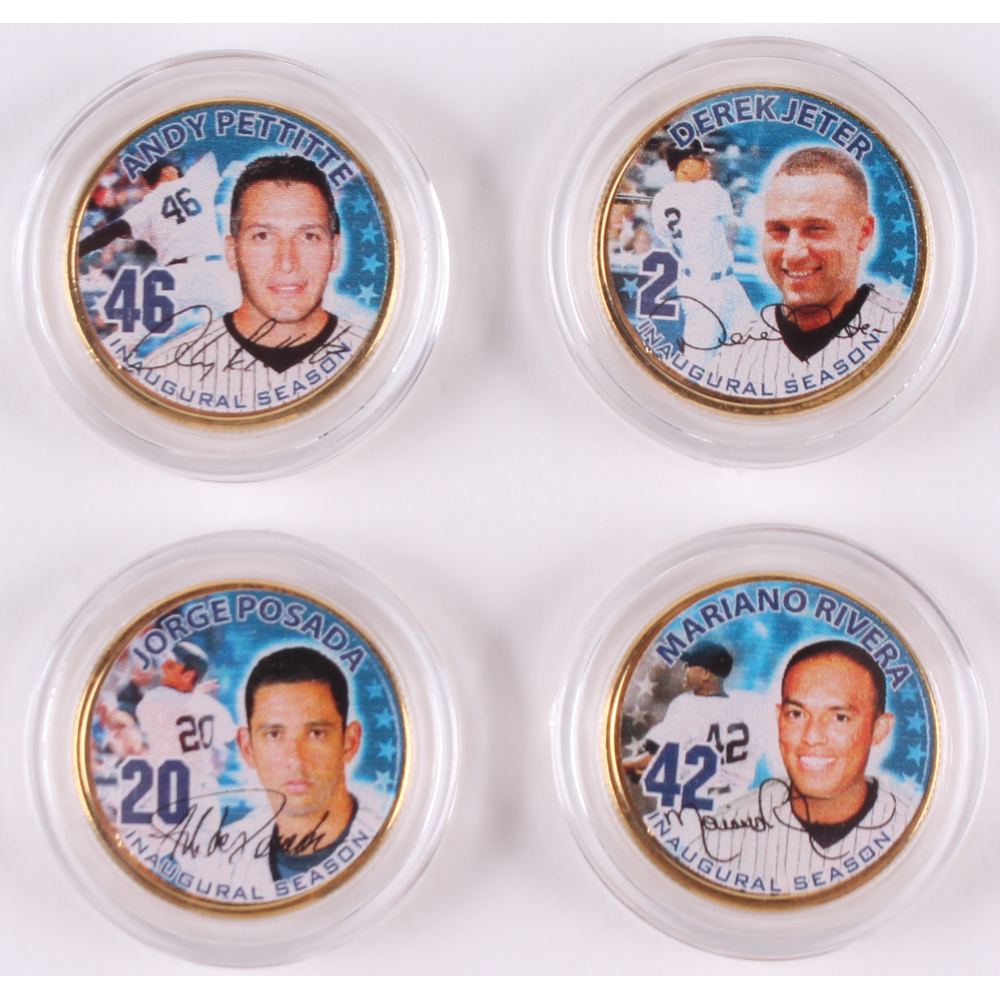 Yankees Core Four 24k Gold Plated Colorized New York Quarter Coin Set ...