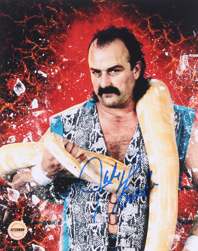 Jake "The Snake" Roberts Signed 8x10 Photo (Fiterman Sports Hologram ...