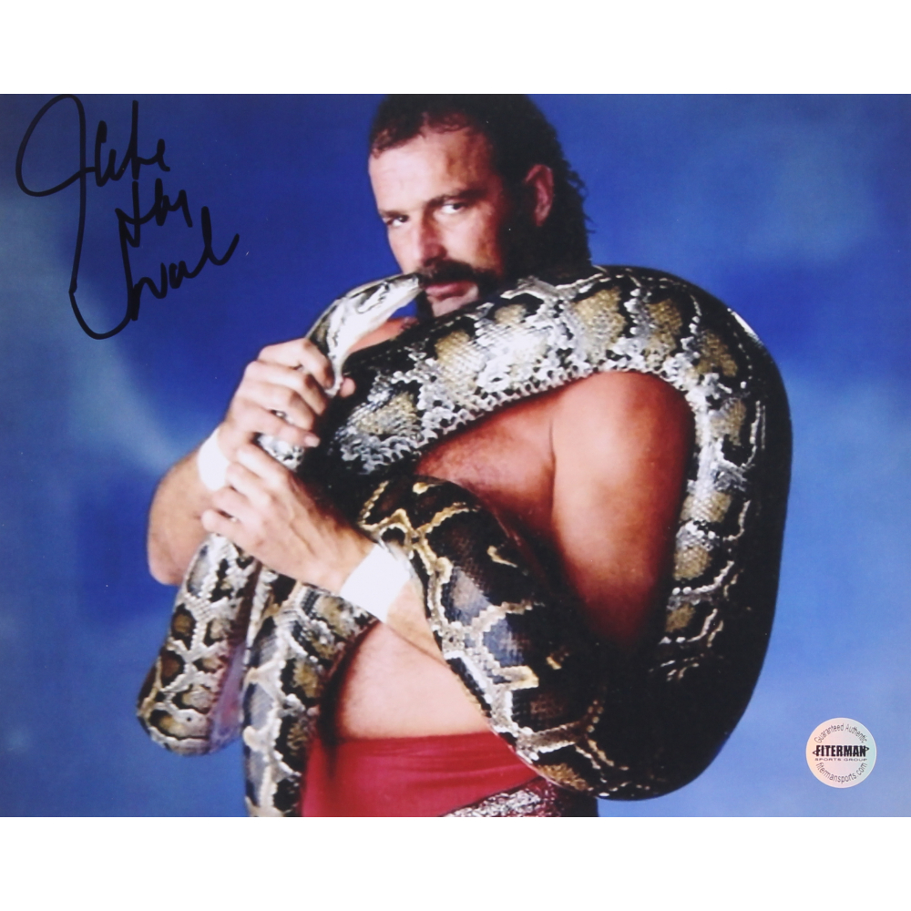 Jake "The Snake" Roberts Signed 8x10 Photo (Fiterman Sports Hologram ...