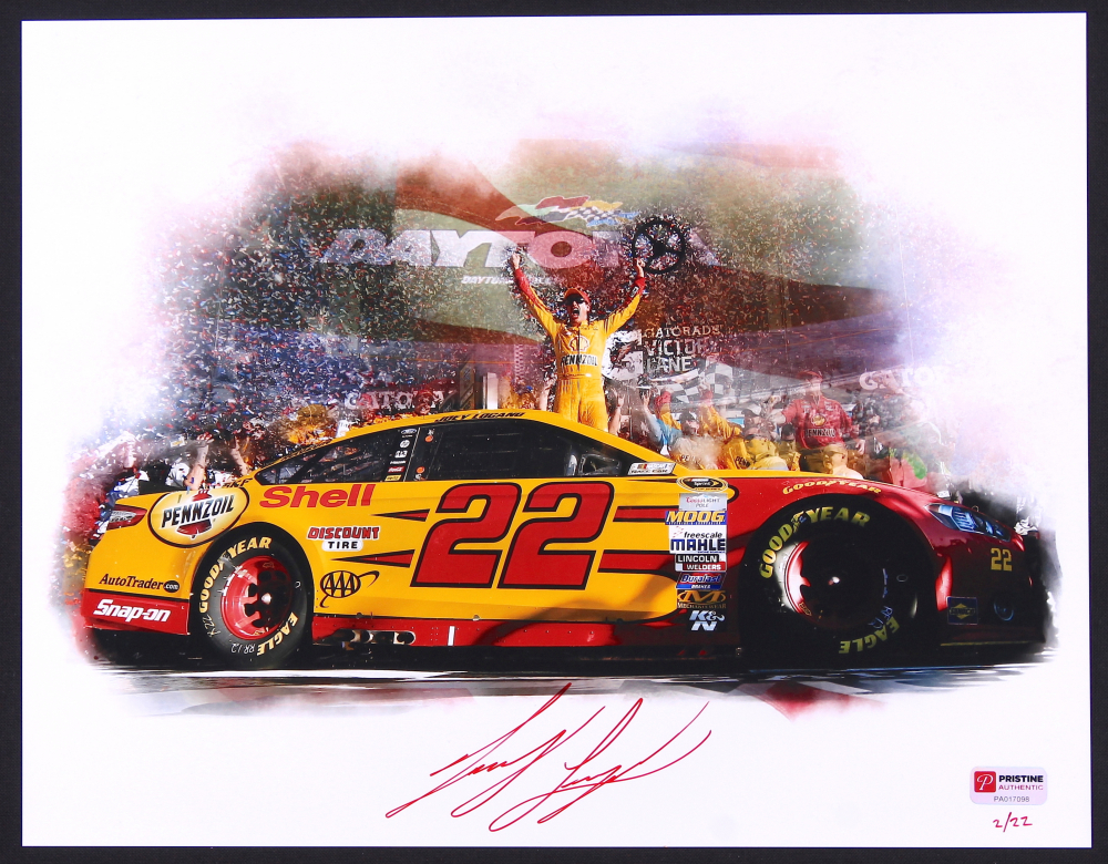 Joey Logano Signed NASCAR Limited Edition 11x14 Photo #/22 (PA COA ...