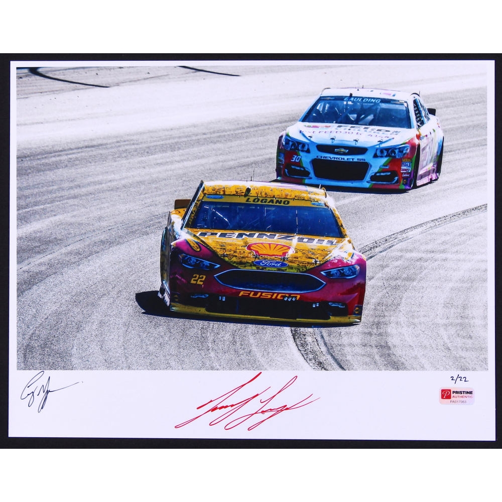 Joey Logano Signed NASCAR Limited Edition 11x14 Photo #/22 (PA COA ...