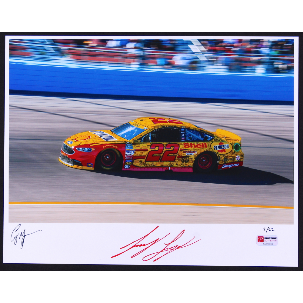 Joey Logano Signed NASCAR Limited Edition 11x14 Photo #/22 (PA COA ...