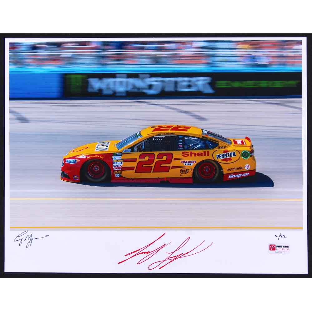 Joey Logano Signed NASCAR Limited Edition 11x14 Photo #/22 (PA COA ...