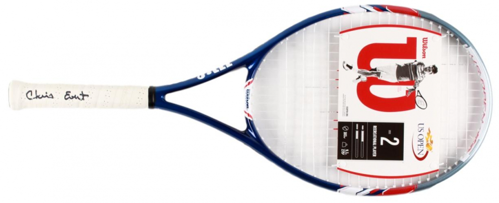 Chris Evert Signed Wilson Full Size U.S. Open Tennis Racket (SI COA ...