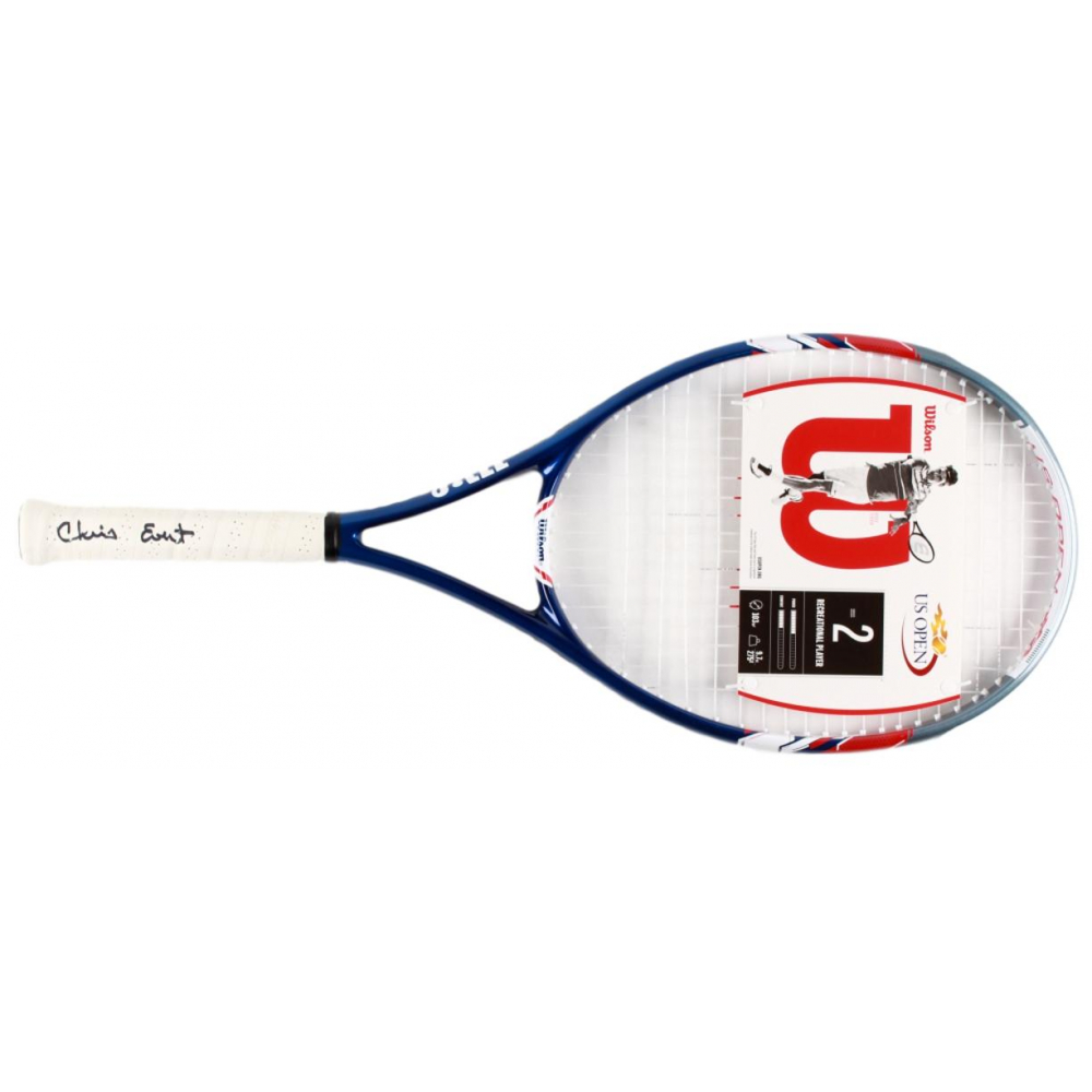 Chris Evert Signed Wilson Full Size U.S. Open Tennis Racket (SI COA ...