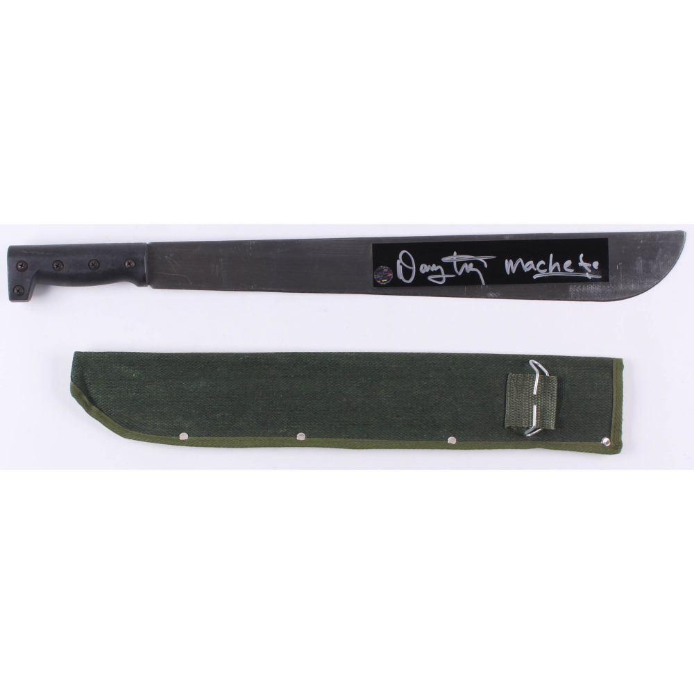 Danny Trejo Signed "Machete" 23" Steel Machete with Canvas Sheath ...