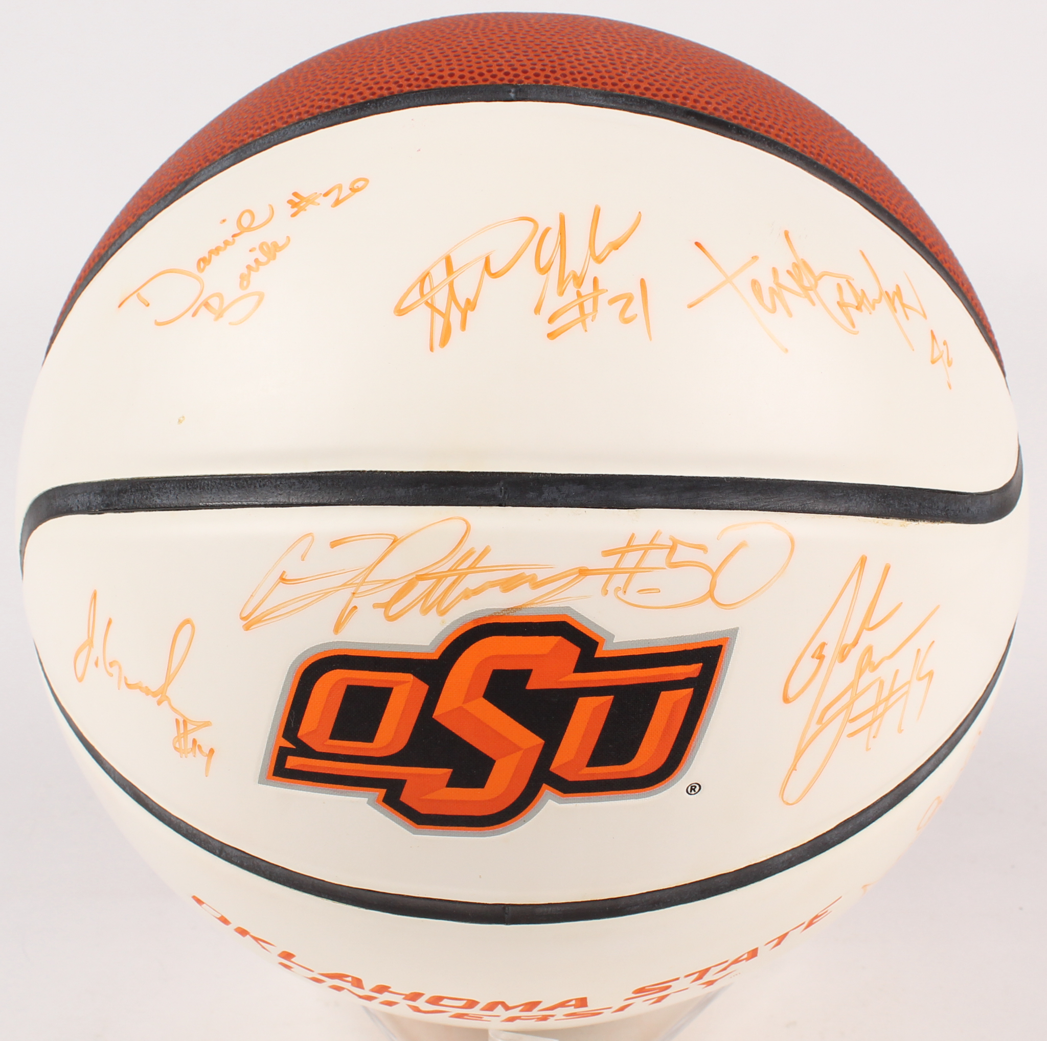 2004-05 Oklahoma State Cowboys Logo Basketball Team-Signed By (12) With ...