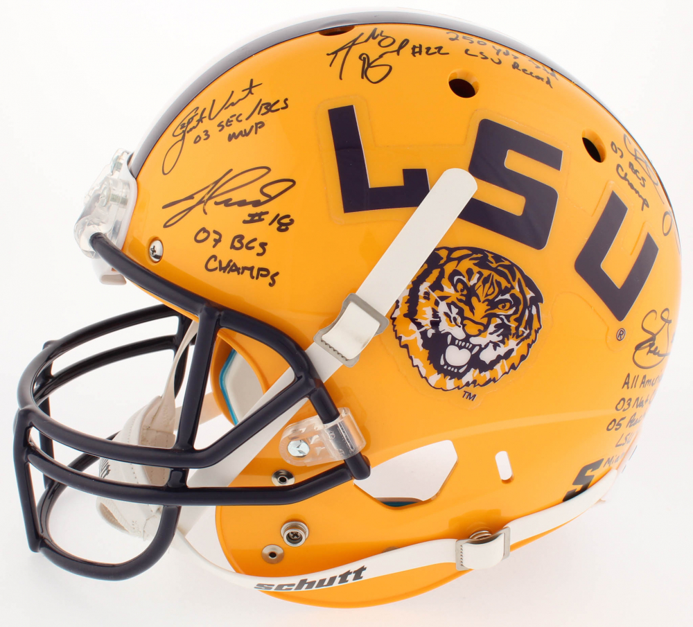 LSU Tigers Full-Size Helmet Signed by (11) with Bill Cannon, Alley ...