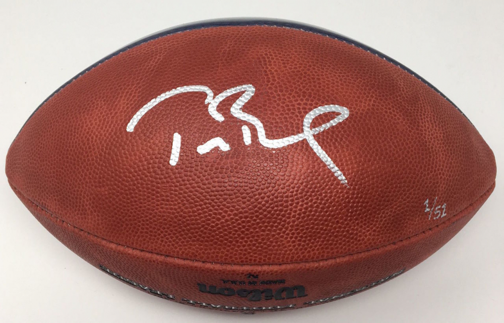 Tom Brady Signed Super Bowl 51 Limited Edition "The Duke" Patriots Logo ...
