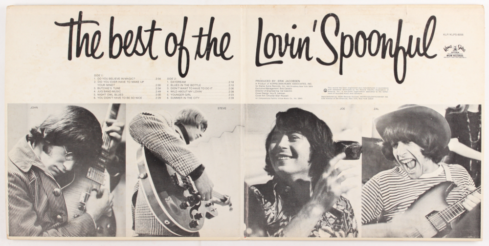 John Sebastian, Joe Butler & Steve Boone Signed The Lovin' Spoonful ...