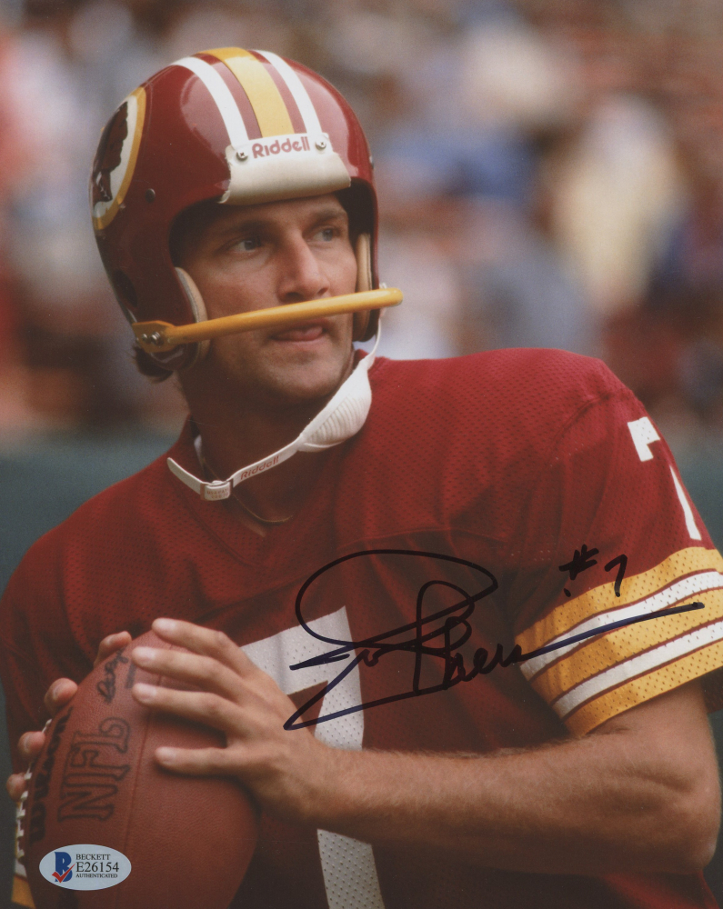 Joe Theismann Signed Redskins 8x10 Photo (Beckett COA) | Pristine Auction