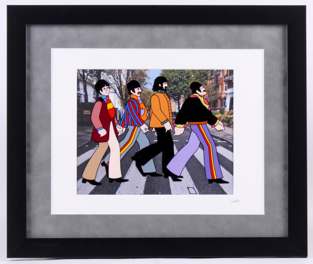 The Beatles 16x19 Custom Framed Hand-Painted Animation Cel Display ...