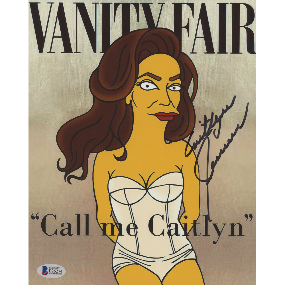 Caitlyn Jenner Signed "The Simpsons" 8x10 Photo (Beckett COA) | Pristine Auction