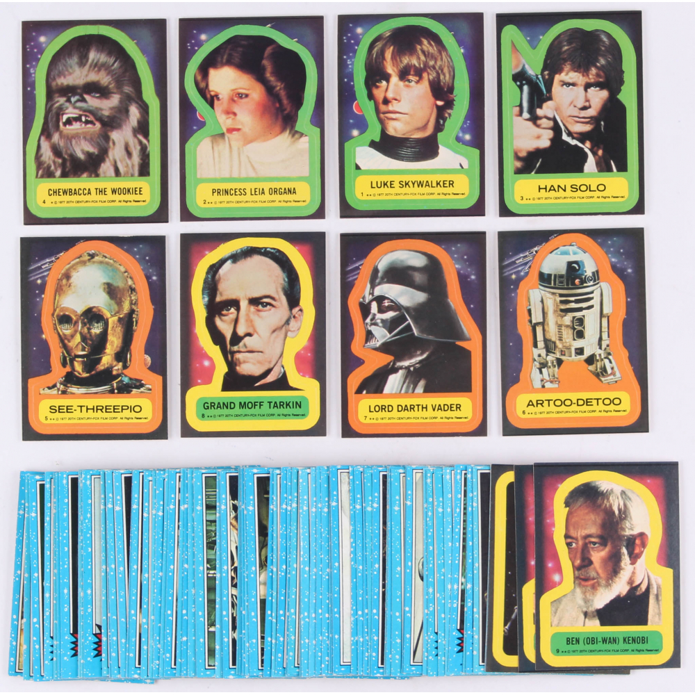 Complete Set Of (66) 1977 Topps Star Wars Series 1 Trading Cards With ...