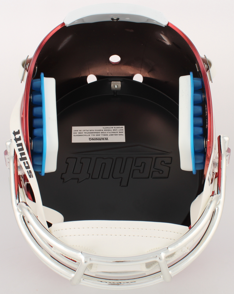 Marcus Allen Signed USC Trojans Full-Size Red Chrome Helmet Inscribed ...