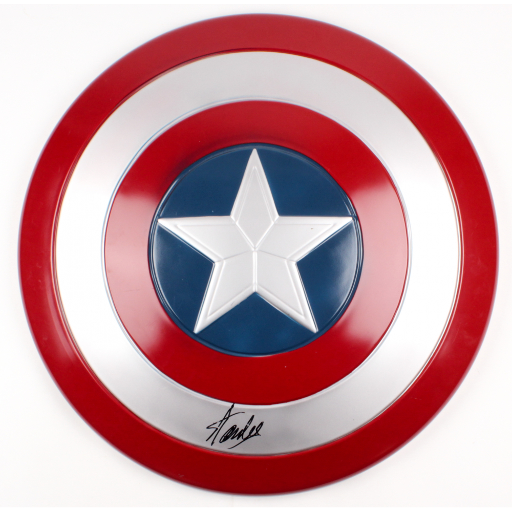 Stan Lee Signed "Captain America" Marvel Full-Size Shield (JSA COA ...