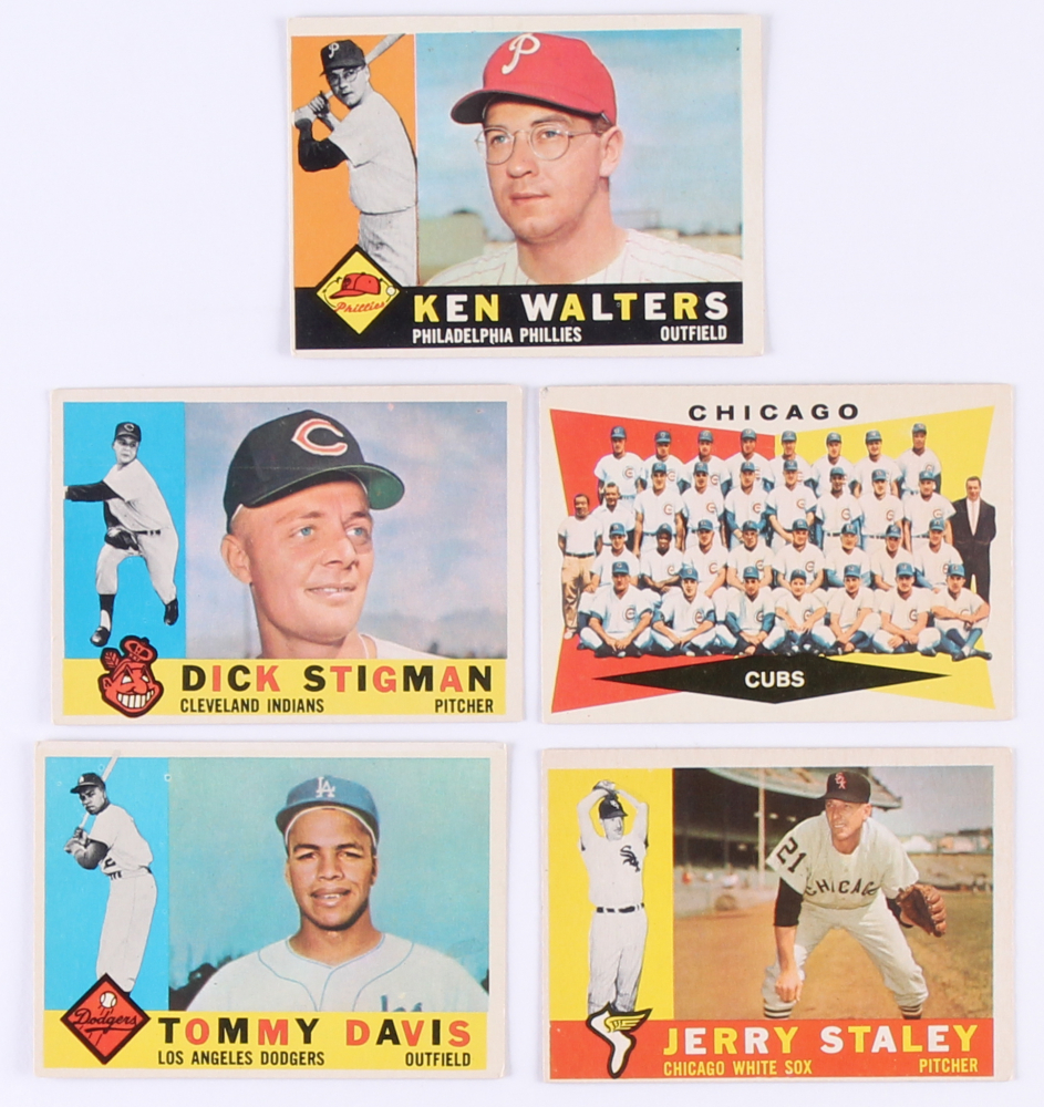 Lot of (35) 1960 Topps Baseball Cards with #507 Dick Stigman, #509 ...