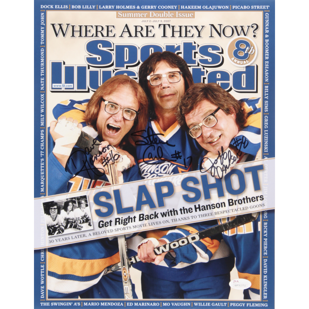 Dave Hanson, Steve Carlson & Jeff Carlson Signed Sports Illustrated ...