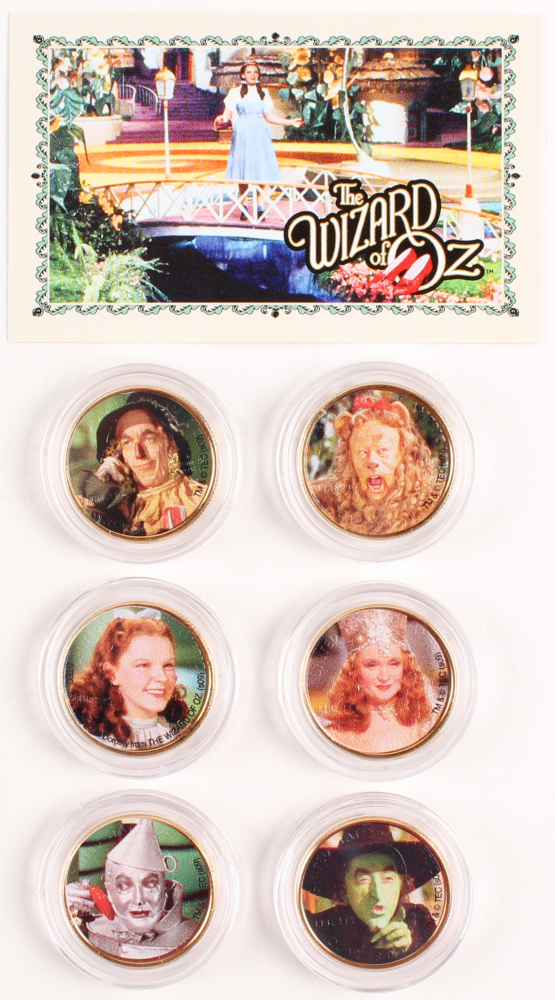 Set of (6) "The Wizard of Oz" Colorized 24K Gold Plated Colorized ...