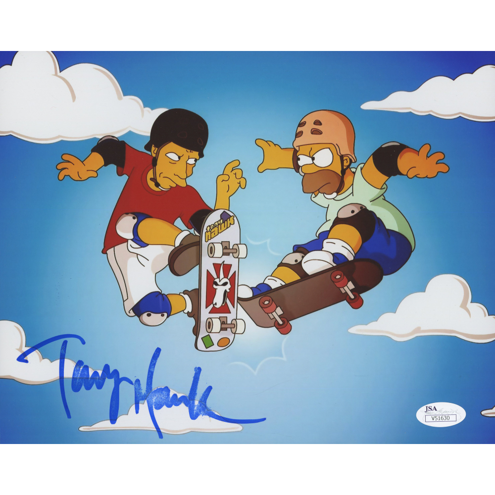 Tony Hawk Signed "The Simpsons" 8x10 Photo (JSA COA) | Pristine Auction