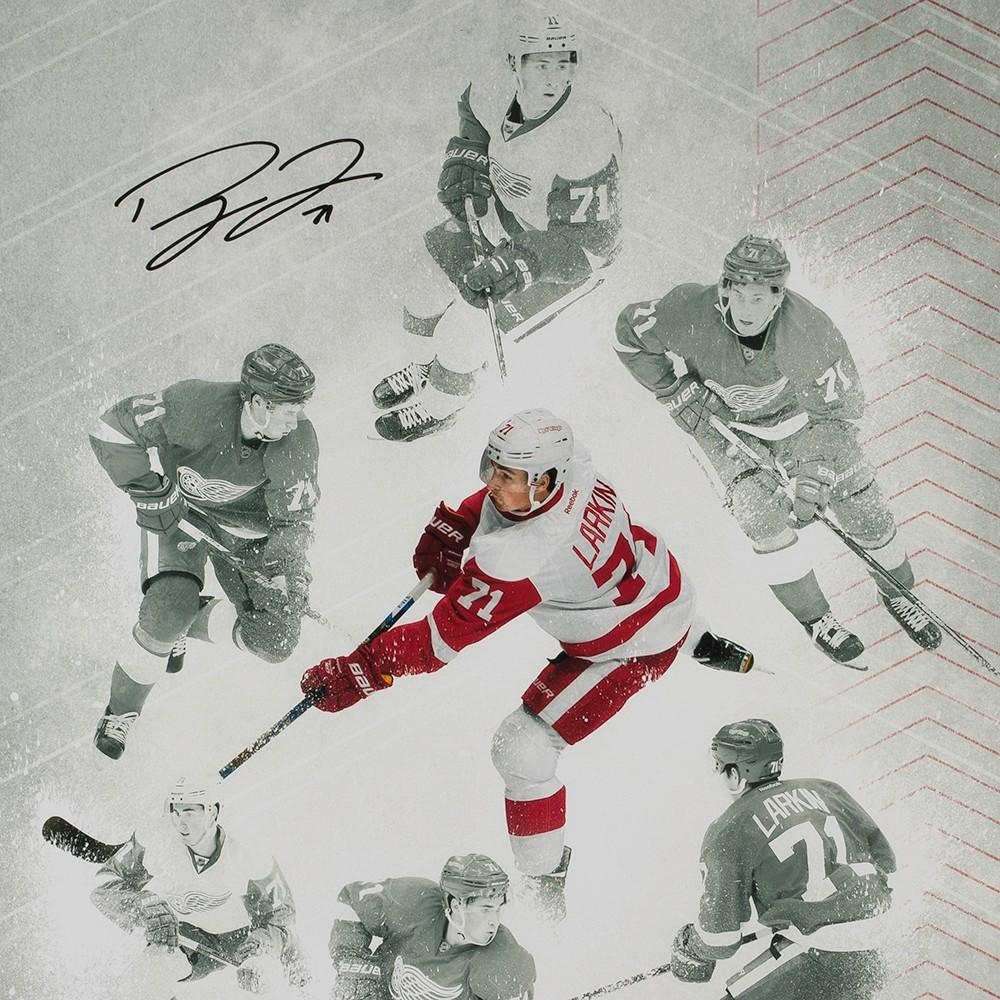 Dylan Larkin Signed Detroit Red Wings "On the Rise" 16x24 Limited ...