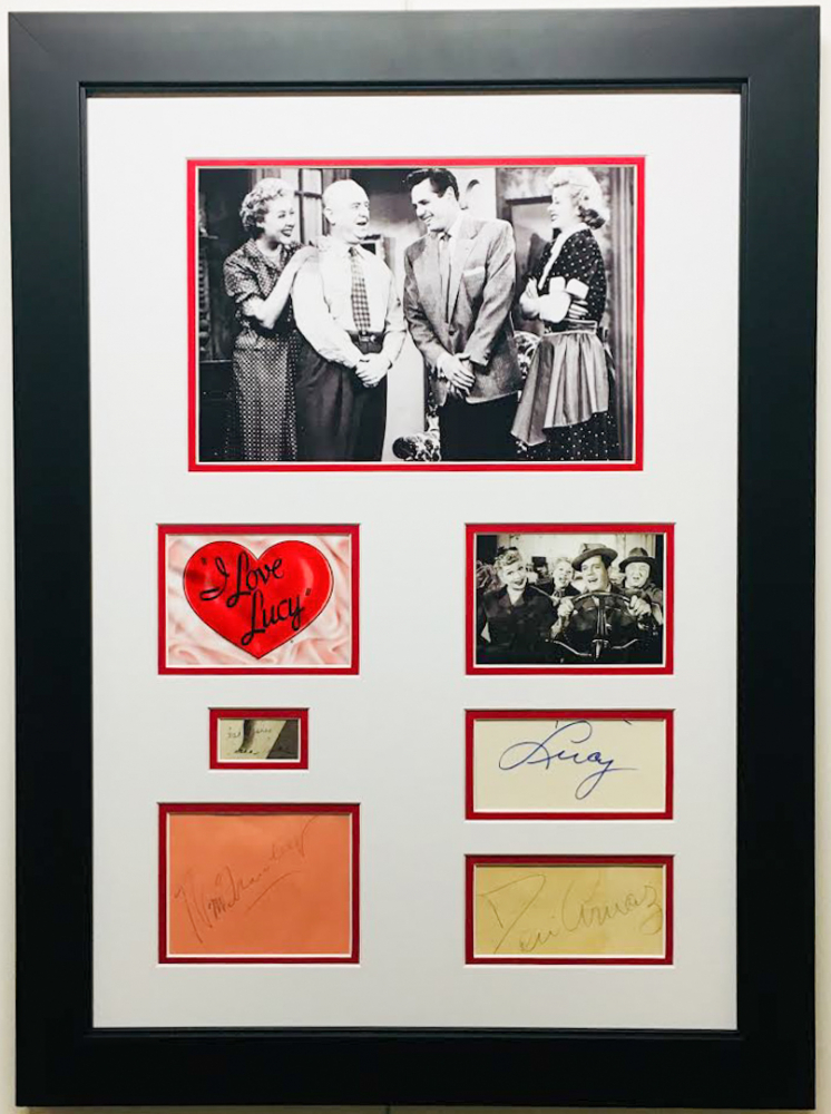 "I Love Lucy" 19x26 Custom Framed Display Cast-Signed by (4) with ...