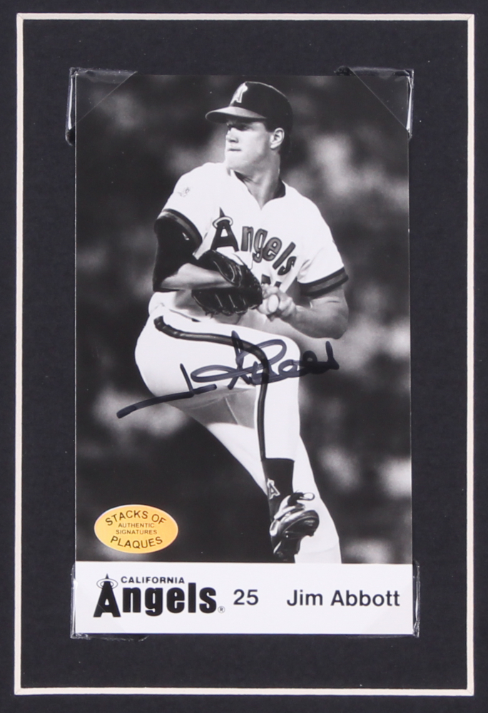 Jim Abbott Signed Angels 14x18 Custom Matted Photo Display (SOP COA ...