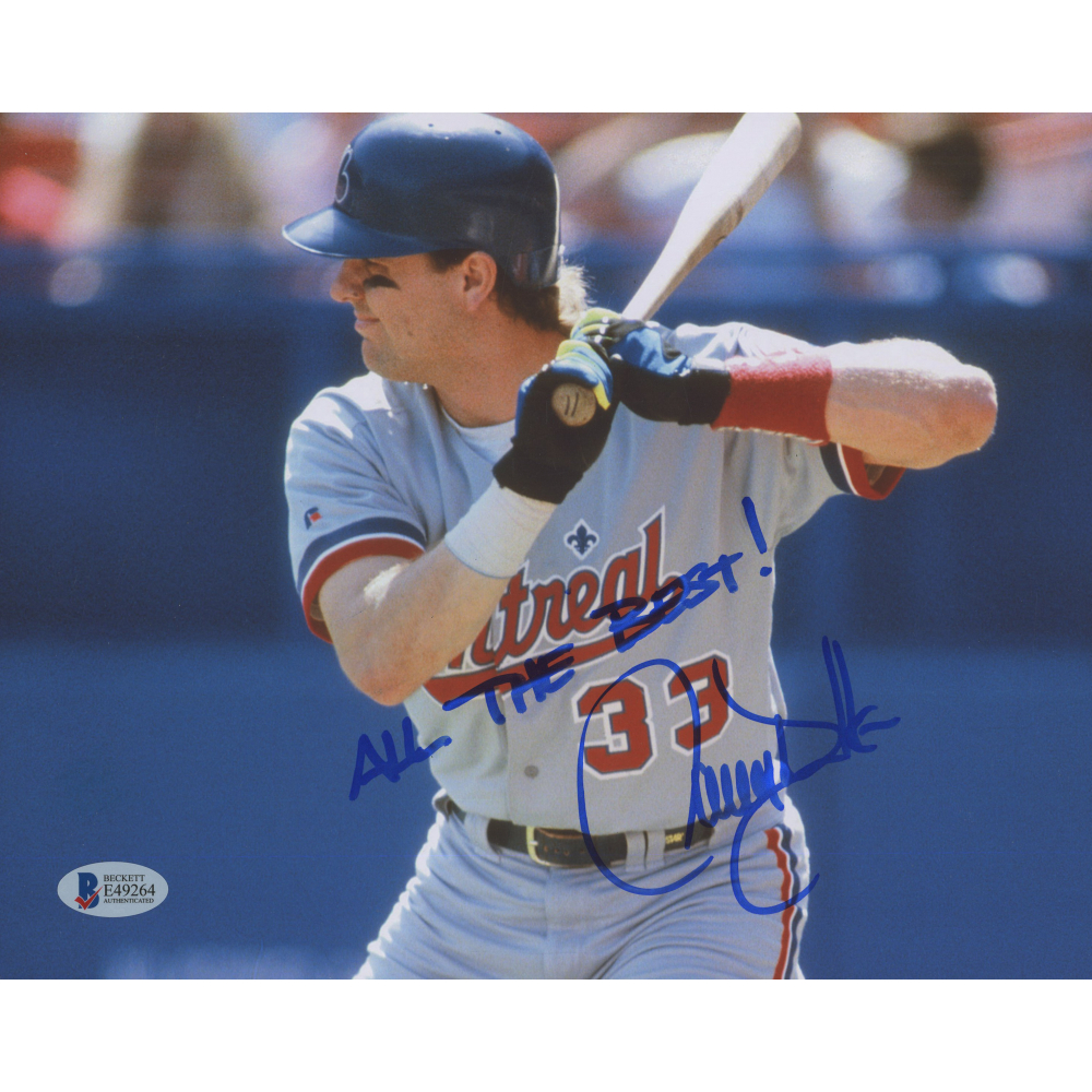 Larry Walker Signed Expos 8x10 Photo Inscribed "All The Best!" (Beckett ...