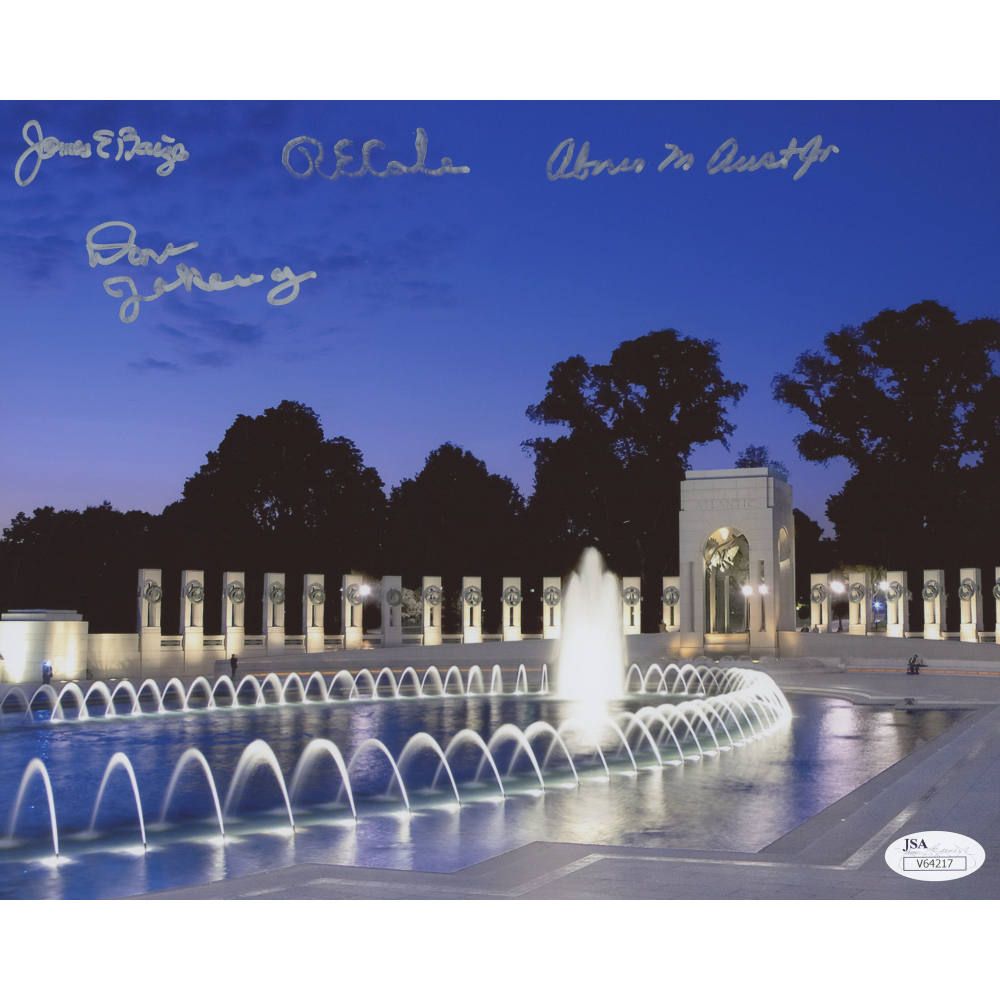 WWII Memorial Night 8x10 Photo Singed by (4) With James Baize, Abner ...