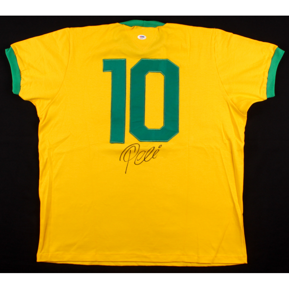 Pele Signed Team Brazil Jersey (PSA COA) | Pristine Auction