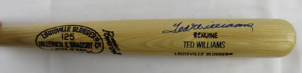 Ted Williams Signed Louisville Slugger Powerized Baseball Bat (JSA LOA ...