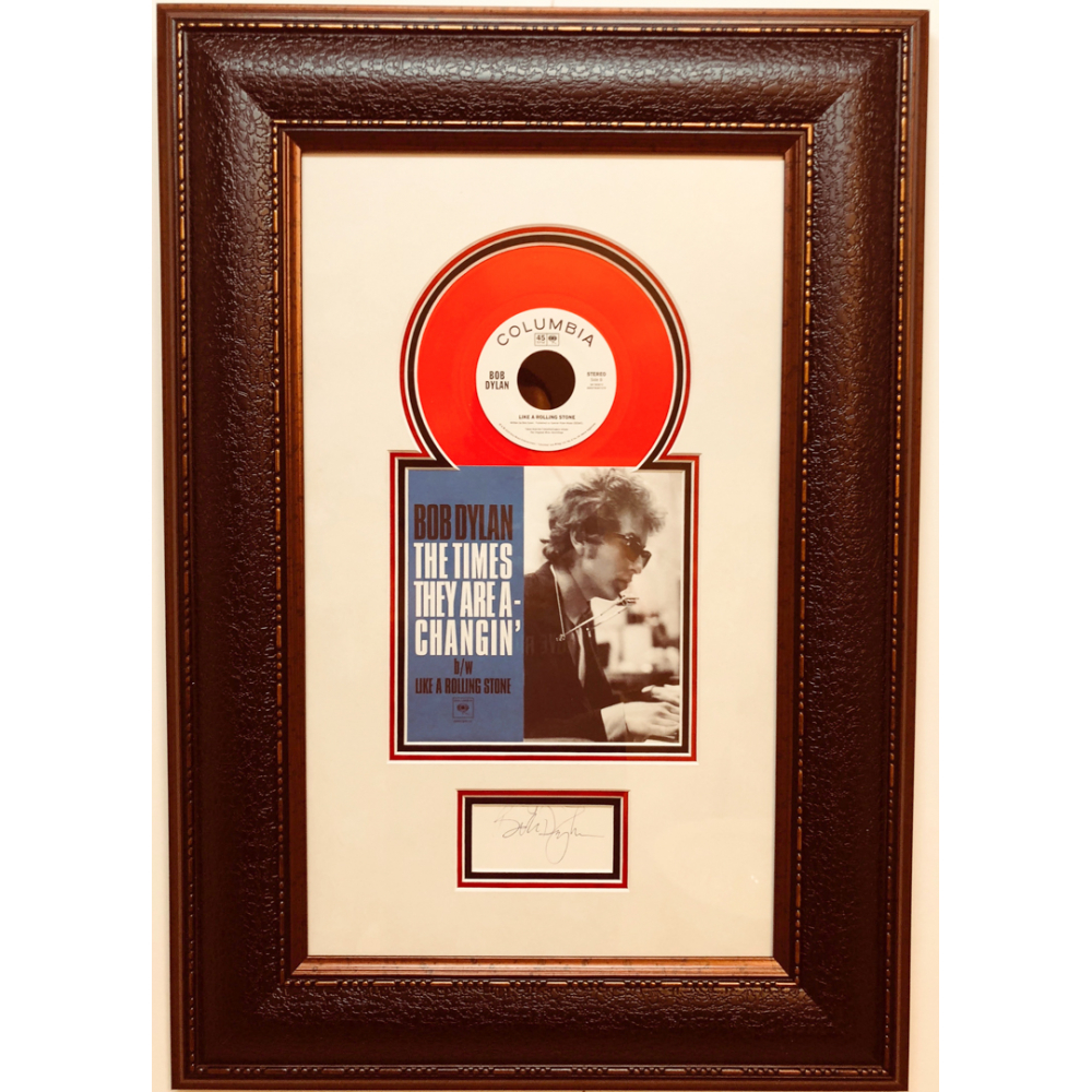Bob Dylan Signed 19x28 Custom Framed Record Display (JSA LOA ...
