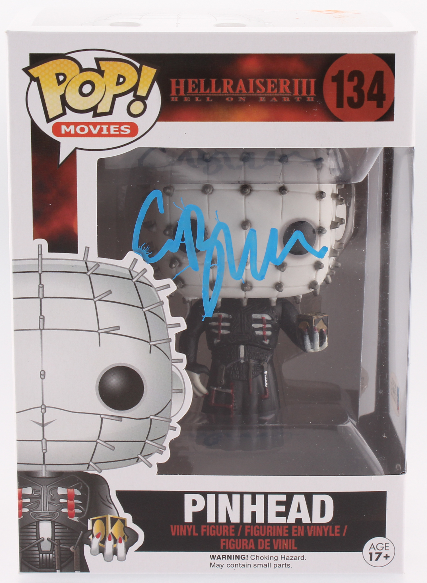 Clive Barker Signed "Hellraiser III: Hell On Earth" #134 Pinhead Funko ...