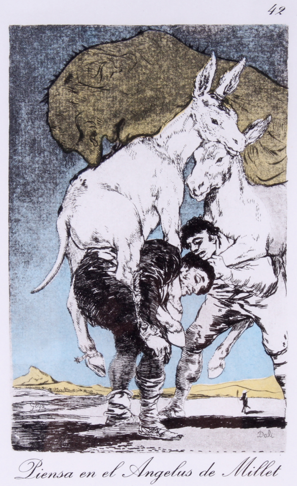 Salvador Dali Signed "Piensa En El Angelus De Millet" 23x30 Custom ...