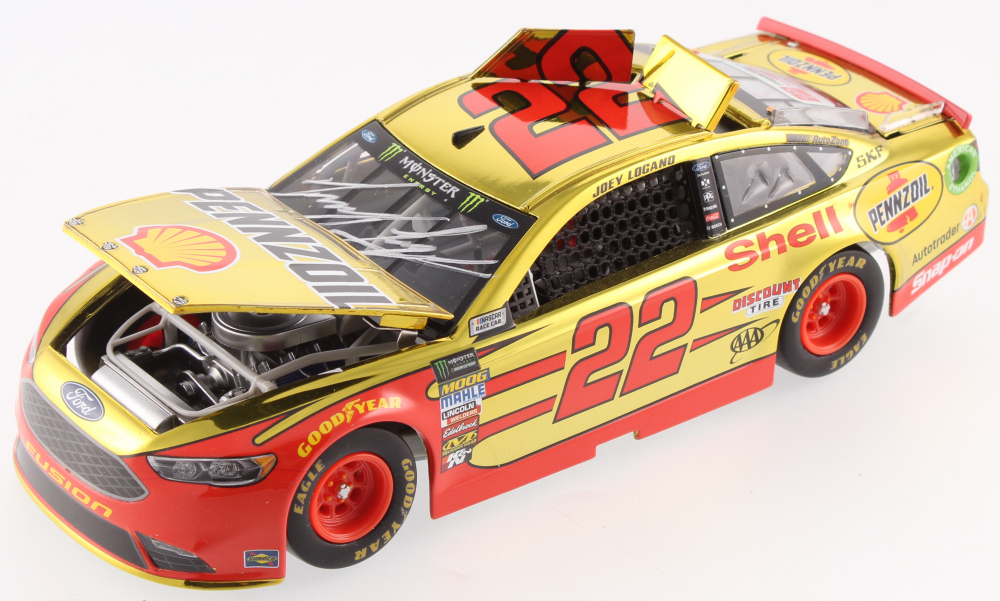 Joey Logano Signed NASCAR #22 Shell-Pennzoil 2018 Fusion - Color Chrome ...